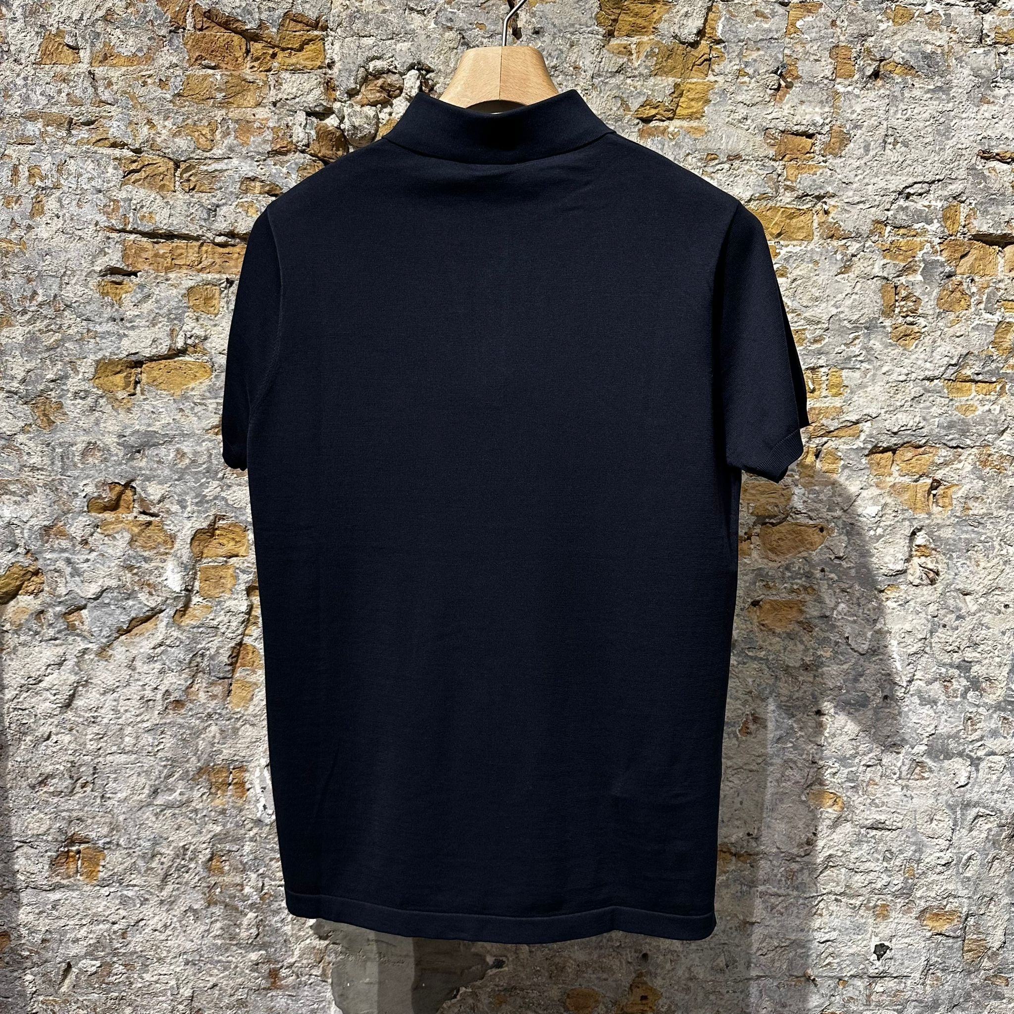 ASPESI Cotton Polo Midnight Blue - White